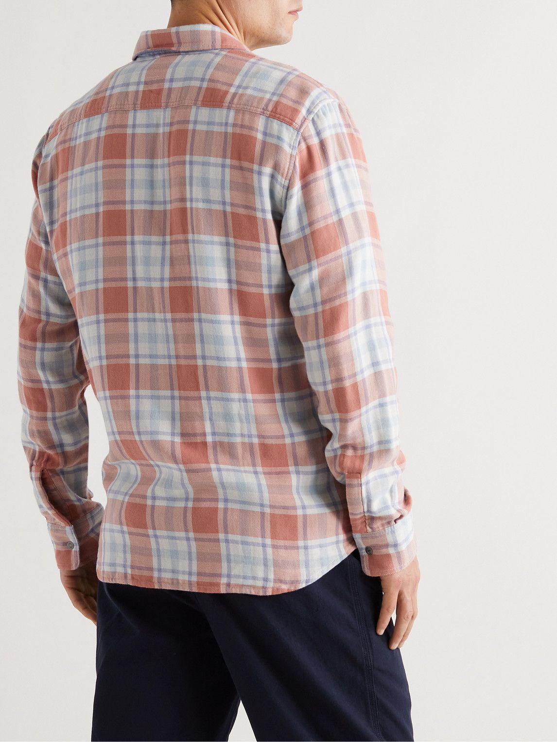 Faherty - Reversible Checked Organic Cotton Shirt - Red Faherty
