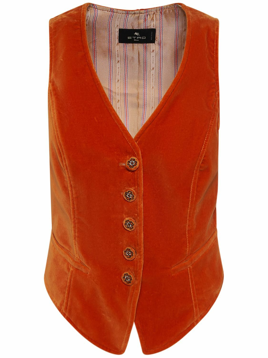 ETRO - Velvet Vest W/buttons Etro