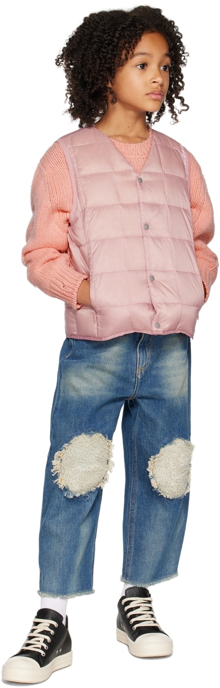 TAION Kids Pink V-Neck Down Vest Taion Extra