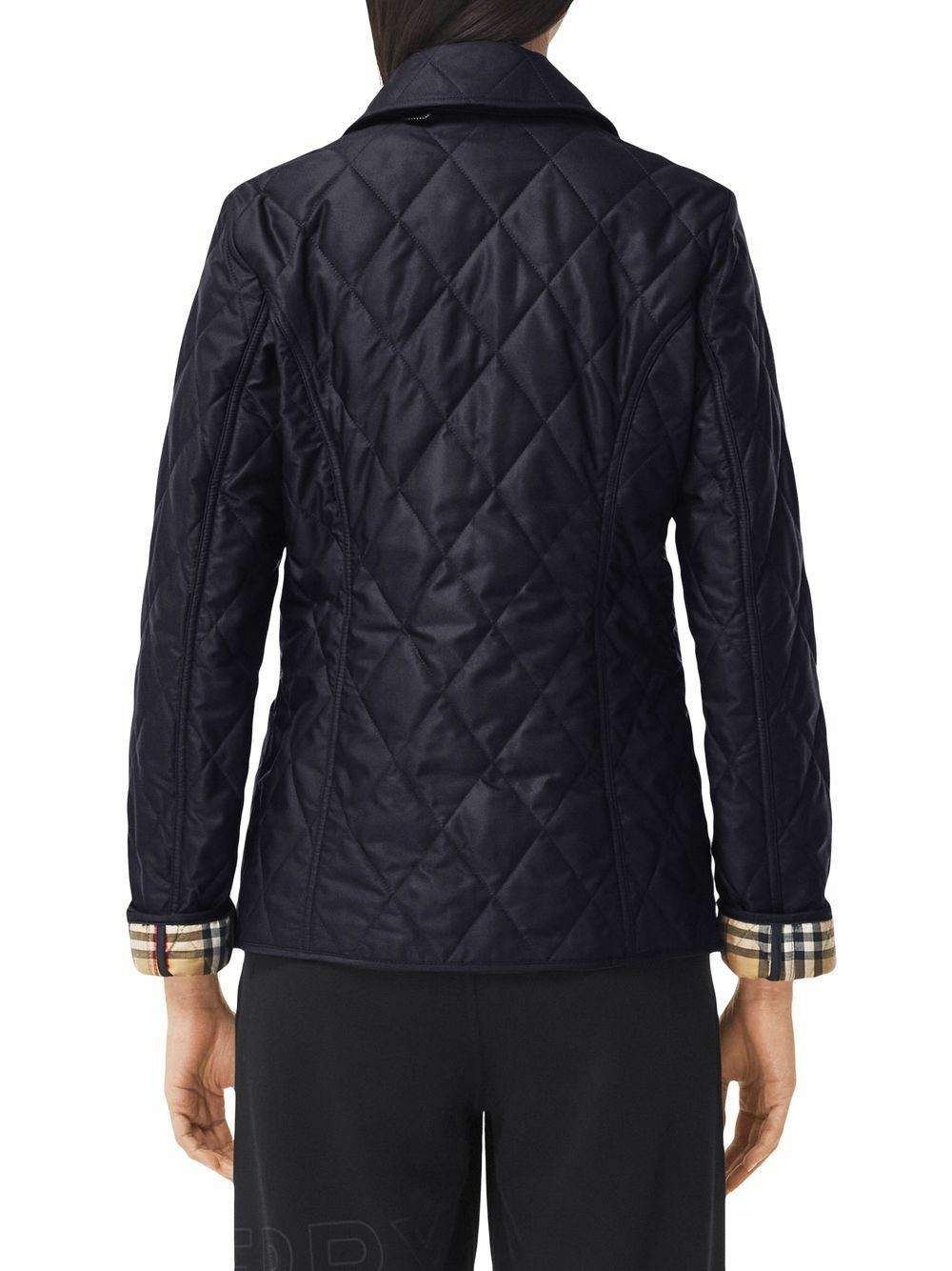 BURBERRY - Check Motif Quilted Jacket Burberry
