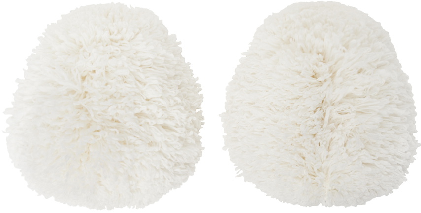 ALAÏA White Bubble Arm Warmers ALAÏA