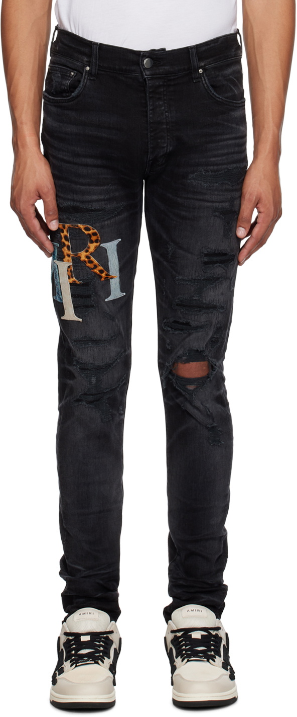 AMIRI Black Staggered Jeans Amiri
