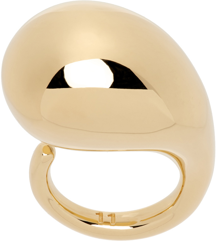 Bottega Veneta Gold Drop Ring Bottega Veneta