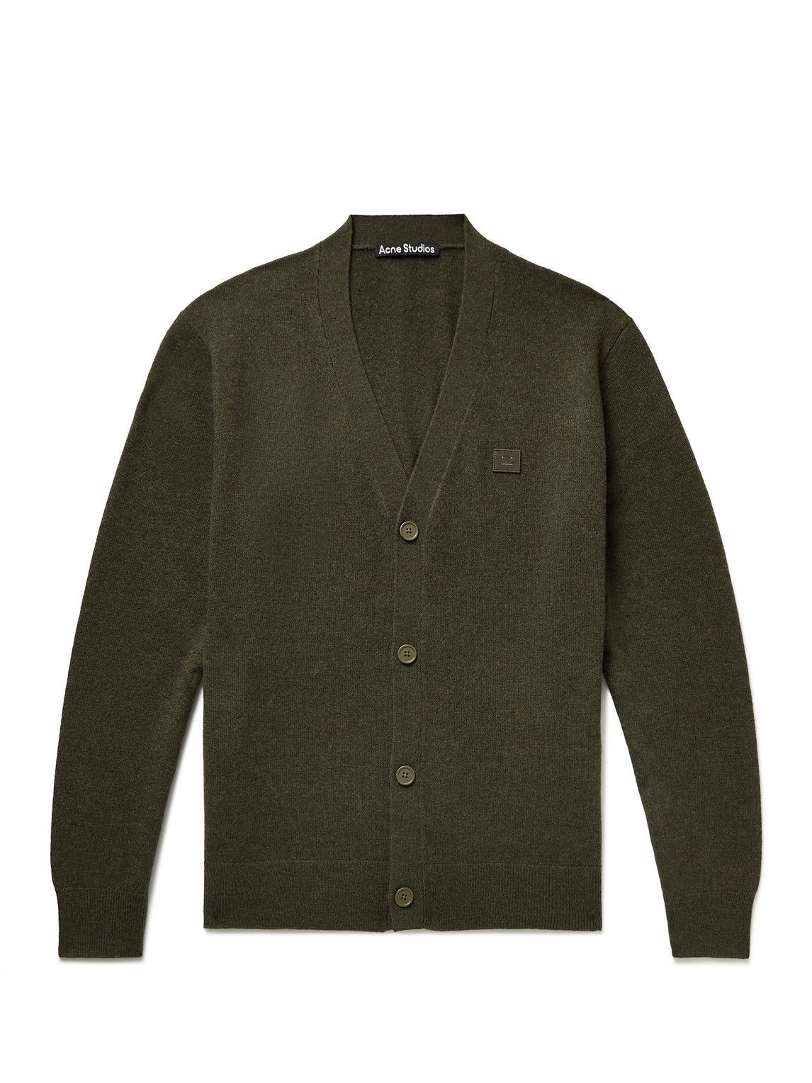 Acne Studios - Keve Logo-Appliquéd Wool Cardigan - Green Acne Studios