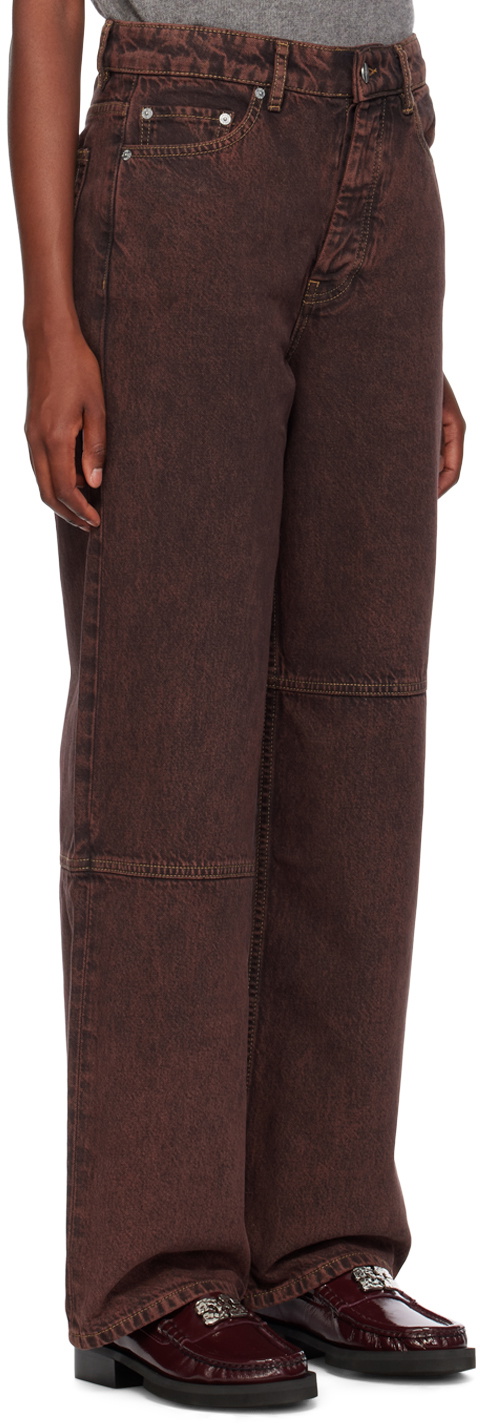 GANNI Brown Overdyed Jeans GANNI