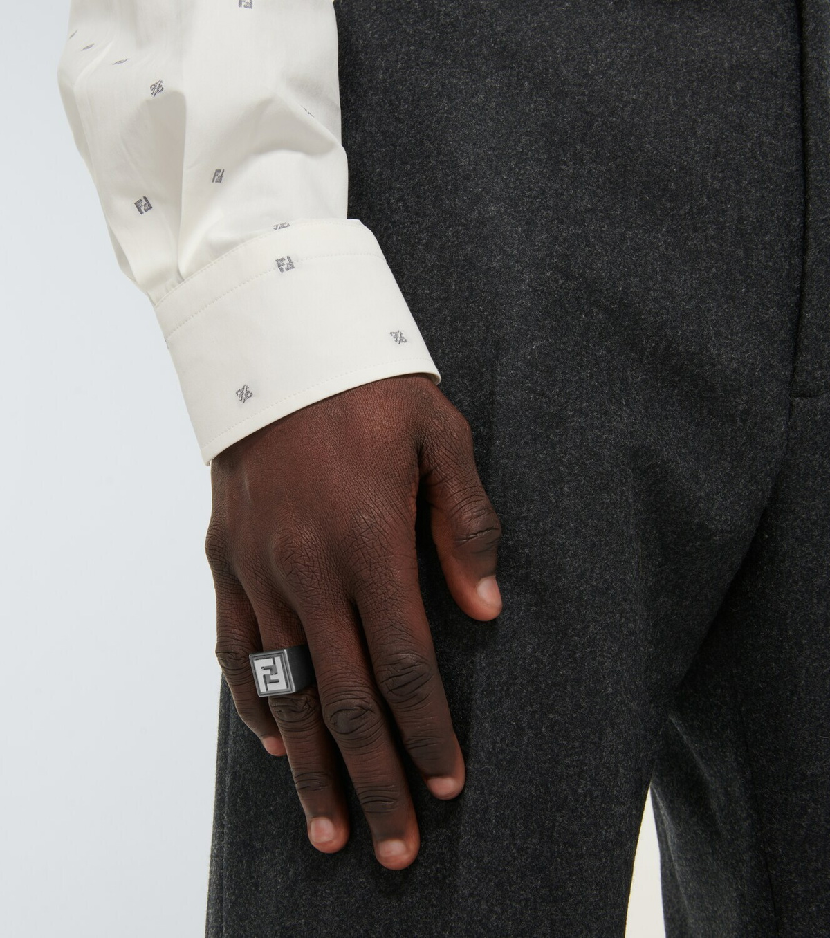 Fendi FF silver-tone ring Fendi