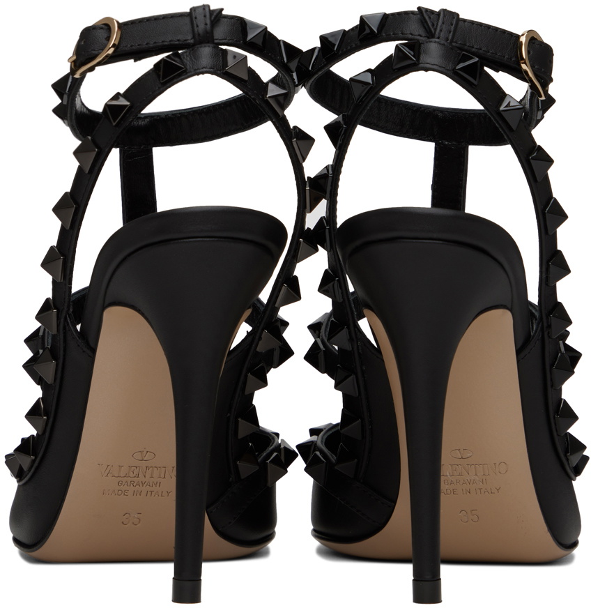 Valentino Garavani Black Rockstud 100 Heels Valentino Garavani