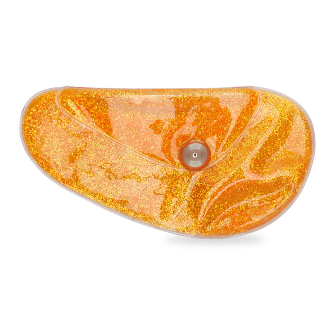 Christopher Kane Orange Large Liquid Curve Pouch Christopher Kane