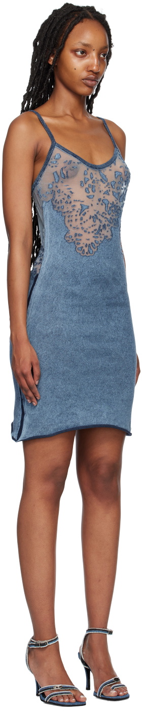Diesel Blue M-Apelle Denim Minidress Diesel