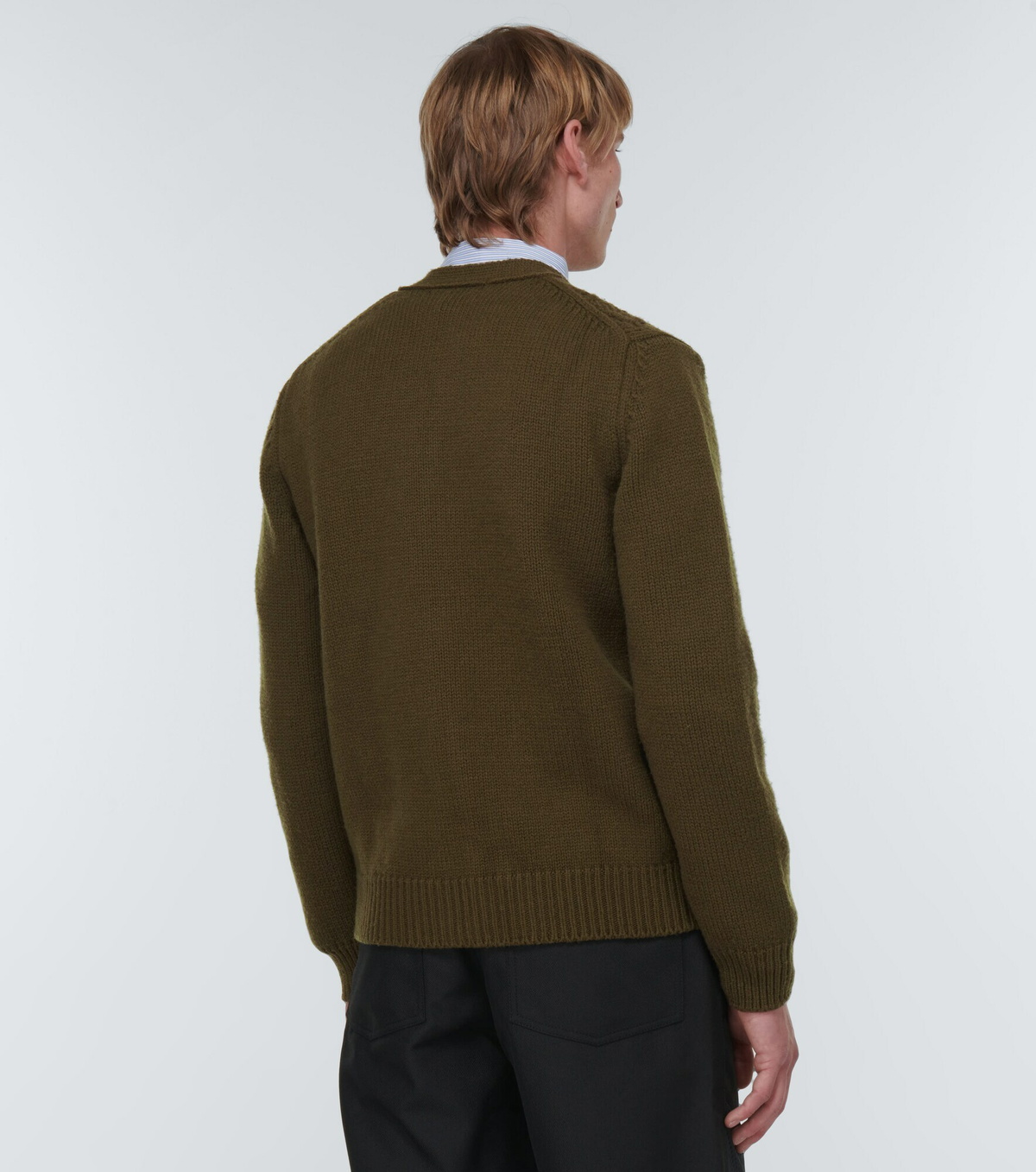 Comme des Garcons Homme Deux - Cable-knit wool cardigan Comme des ...
