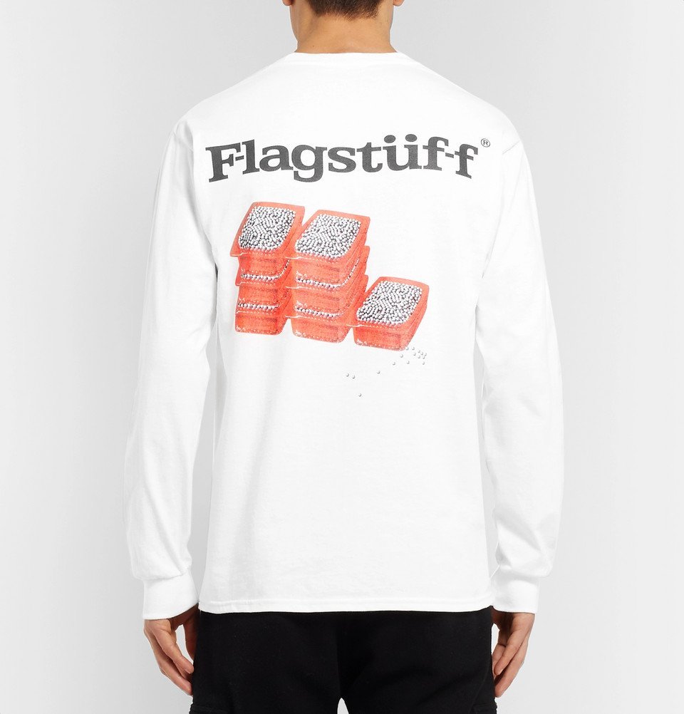 Flagstuff - Logo-Print Cotton-Jersey T-Shirt - Men - White Flagstuff