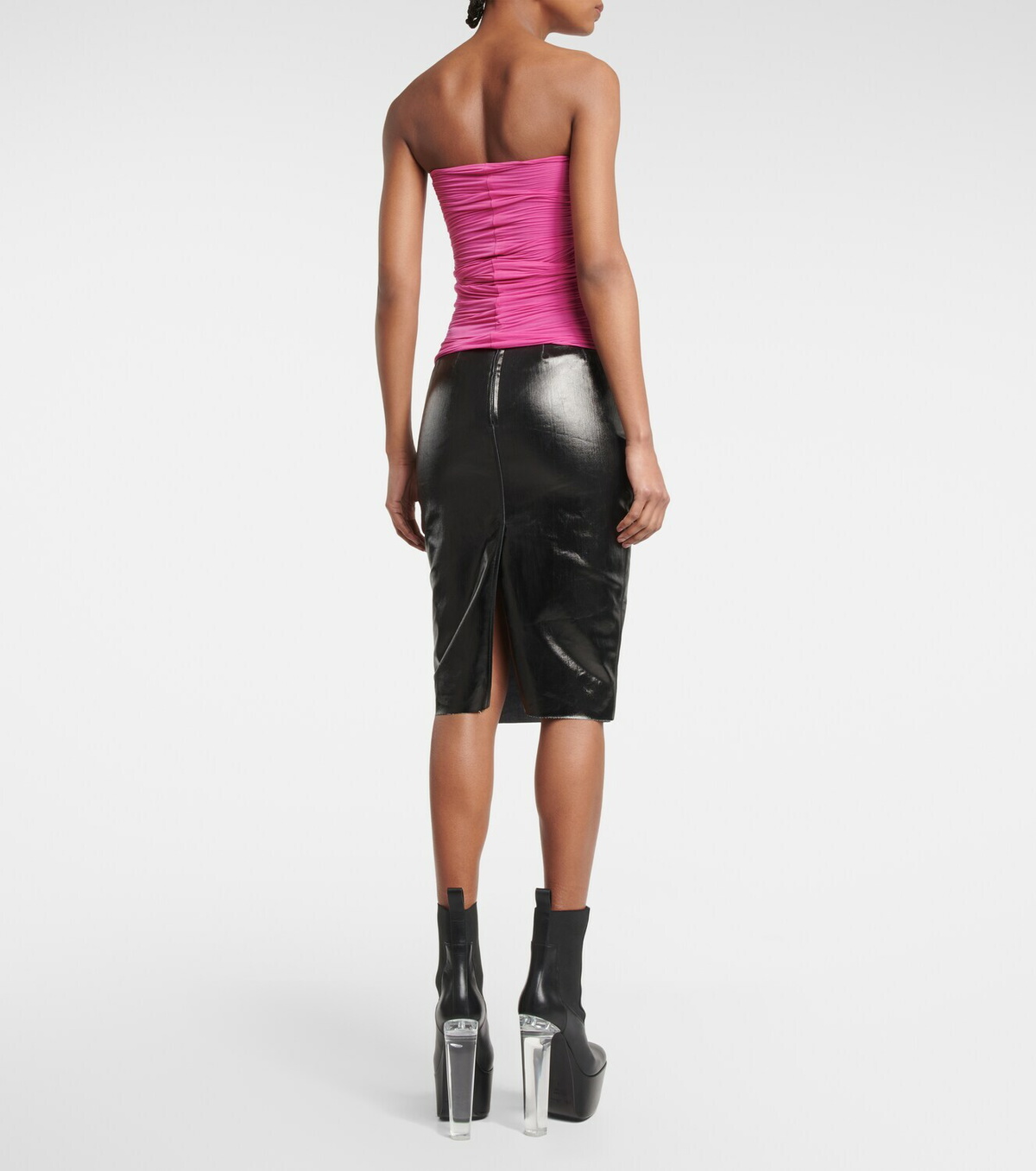 Rick Owens - Prong cutout ruched top Rick Owens
