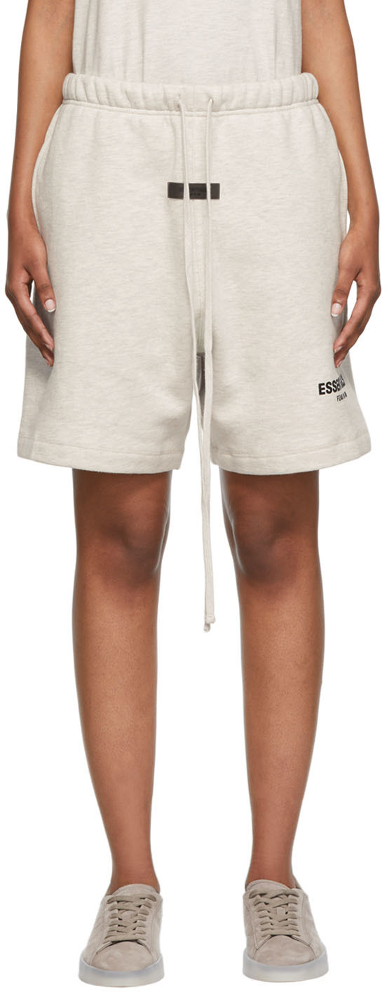 Essentials Off-White Cotton Shorts Essentials