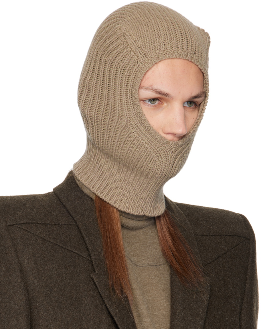 Rick Owens Gray Porterville Sphinx Skull Balaclava Rick Owens