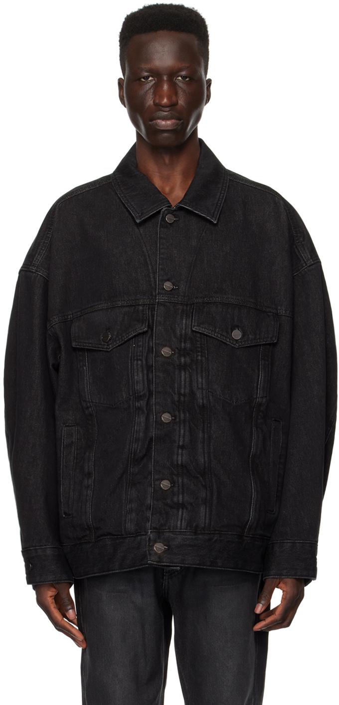 Wooyoungmi Black Wire Denim Jacket Wooyoungmi