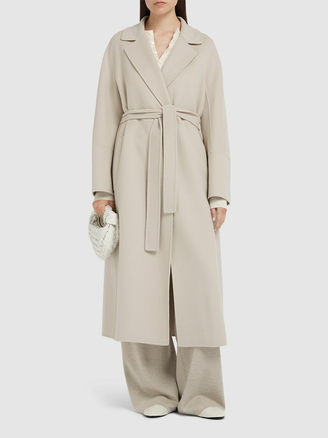 'S MAX MARA Elisa Wool Belted Long Coat S Max Mara