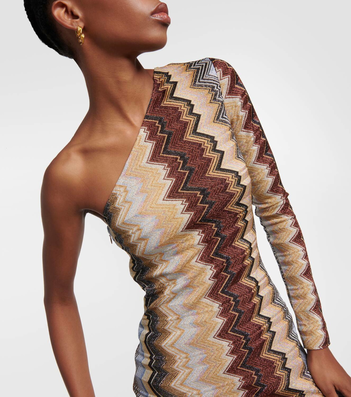 Missoni Zig Zag one-shoulder maxi dress Missoni