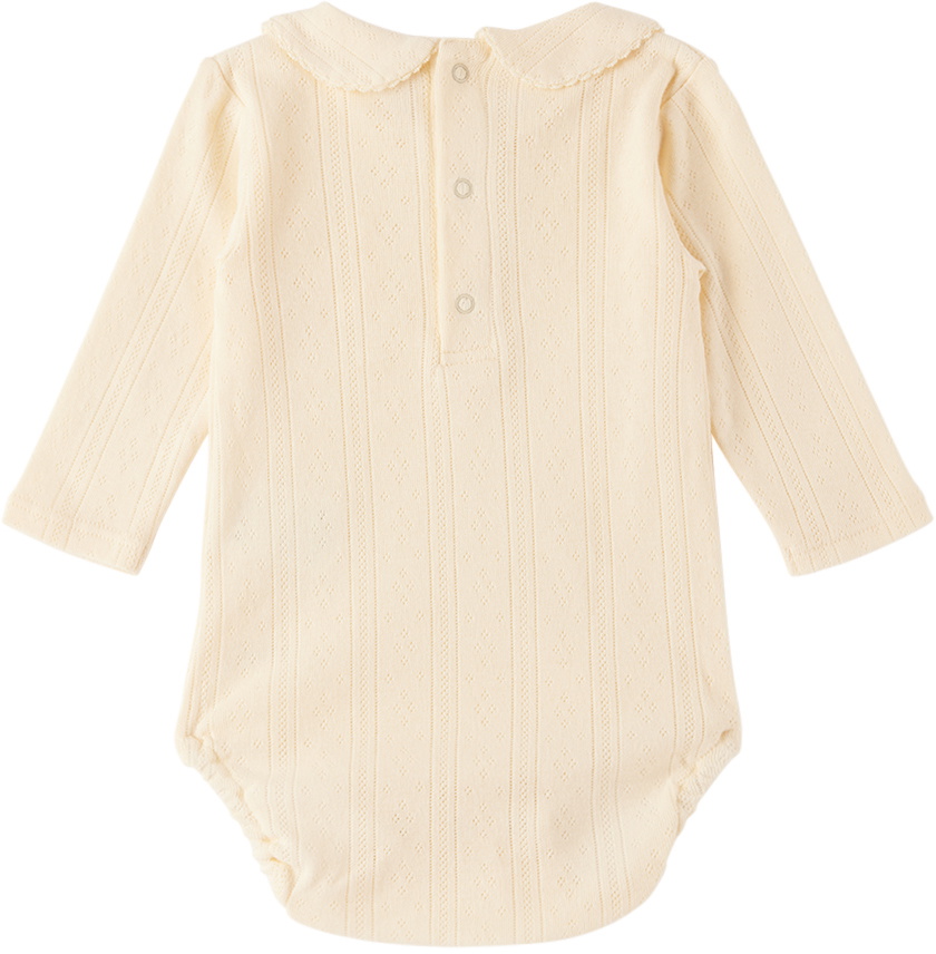 Kodomo BEAMS Baby Off-White Pointelle Bodysuit Kodomo BEAMS