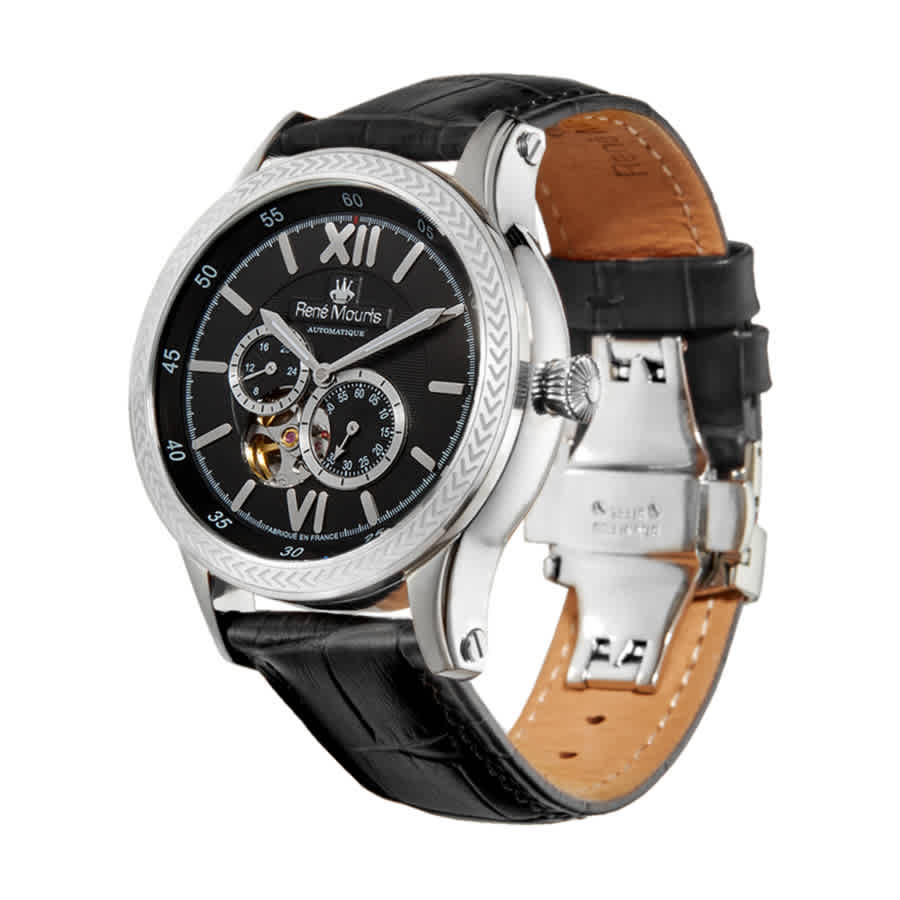 Rene Mouris Corona Automatic Black Dial Mens Watch 70105RM2 Rene Mouris