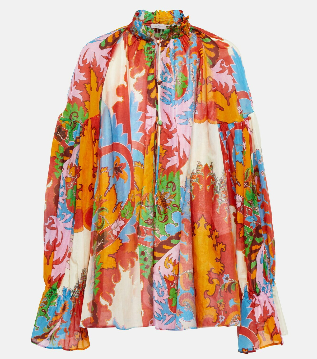 Etro - Printed cotton and silk blouse Etro