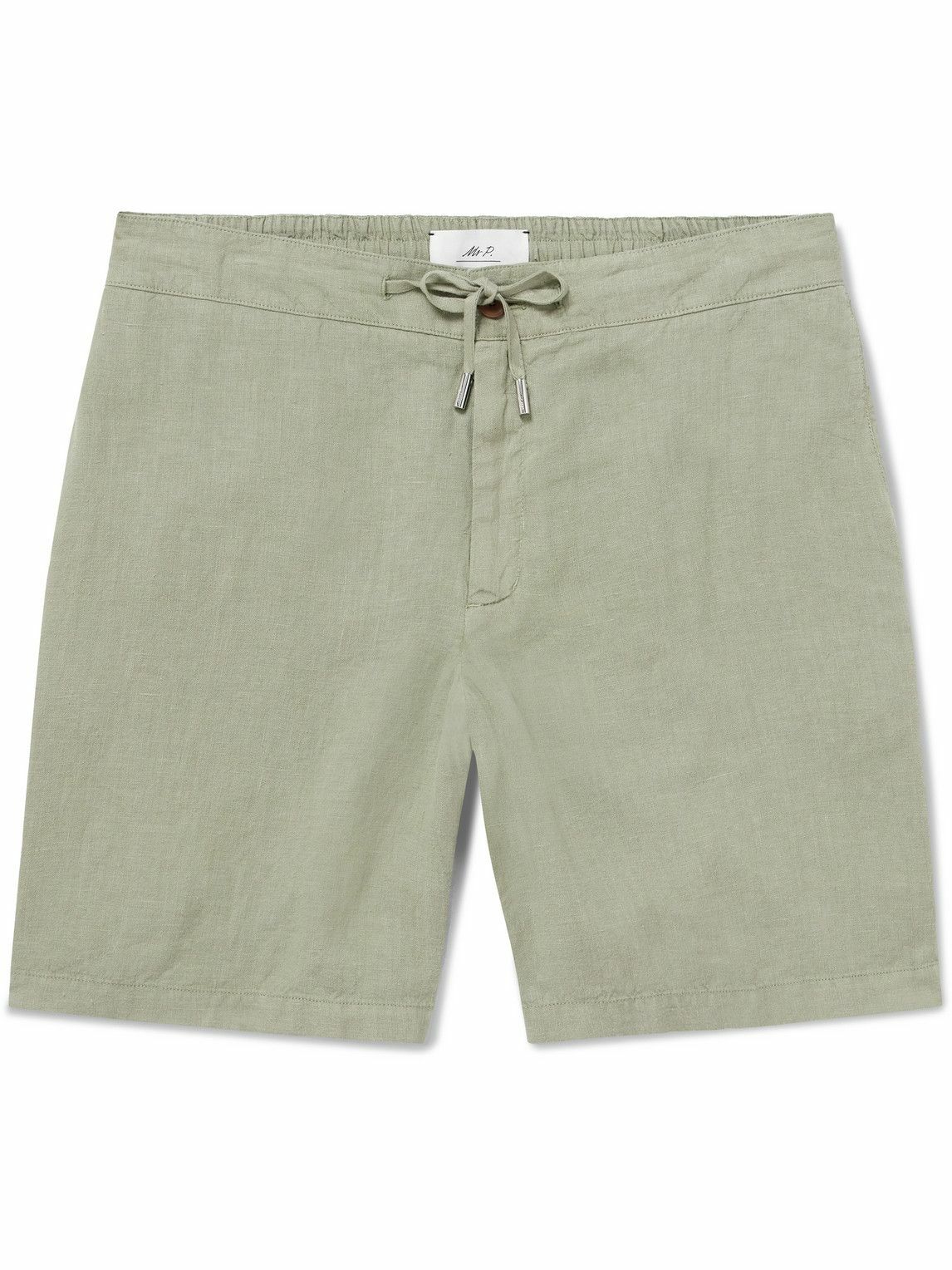 Mr P. - Straight-Leg Garment-Dyed Linen Drawstring Bermuda Shorts ...