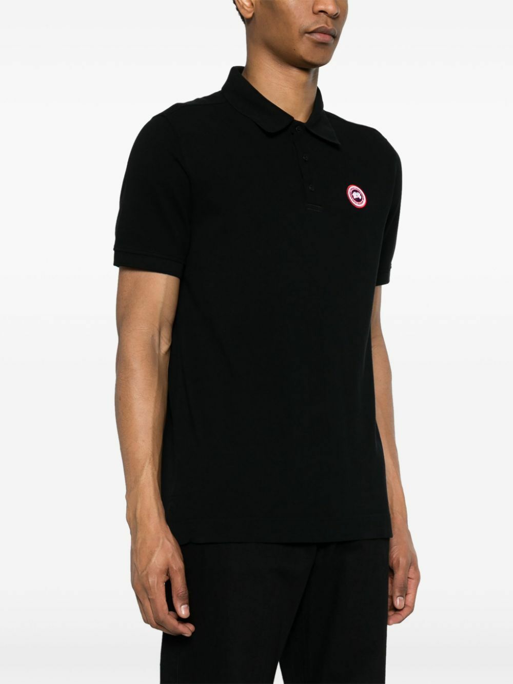 Canada Goose Black Beckley Cotton Polo Shirt Canada Goose