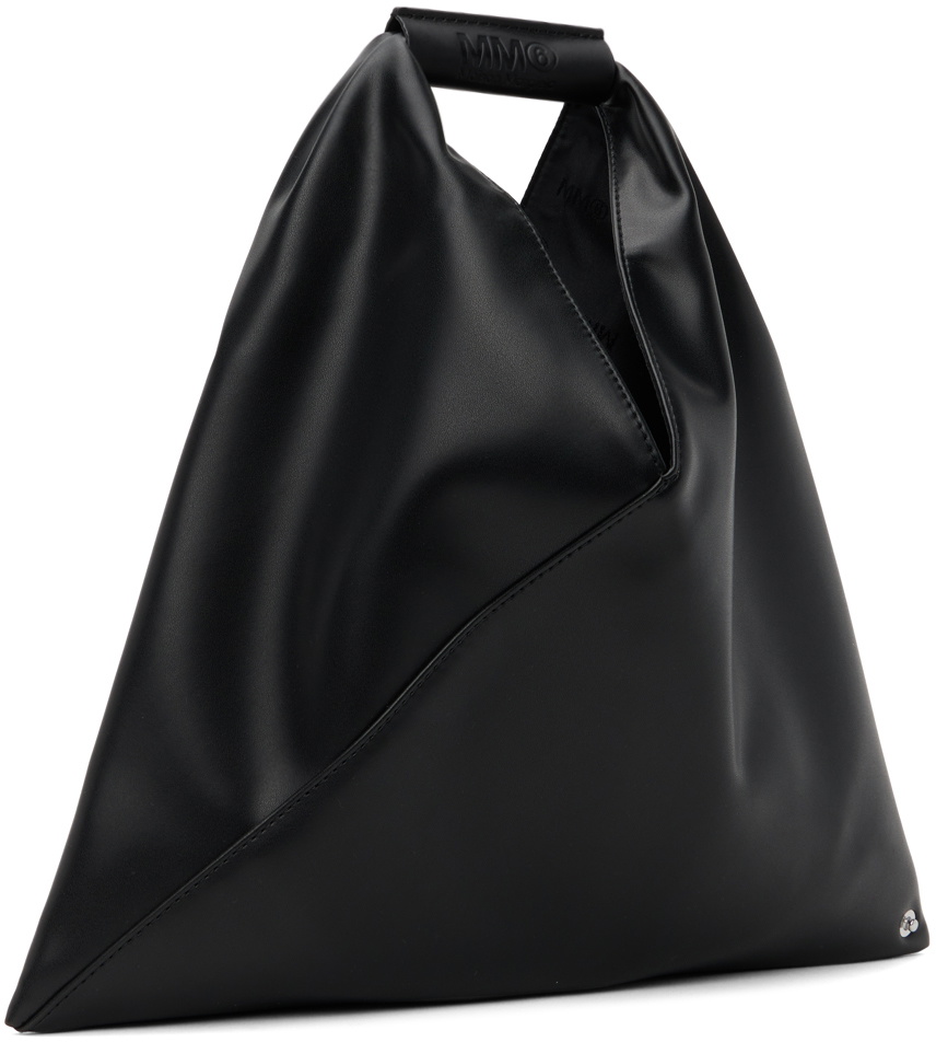 MM6 Maison Margiela Black Mini Triangle Tote MM6 Maison Margiela