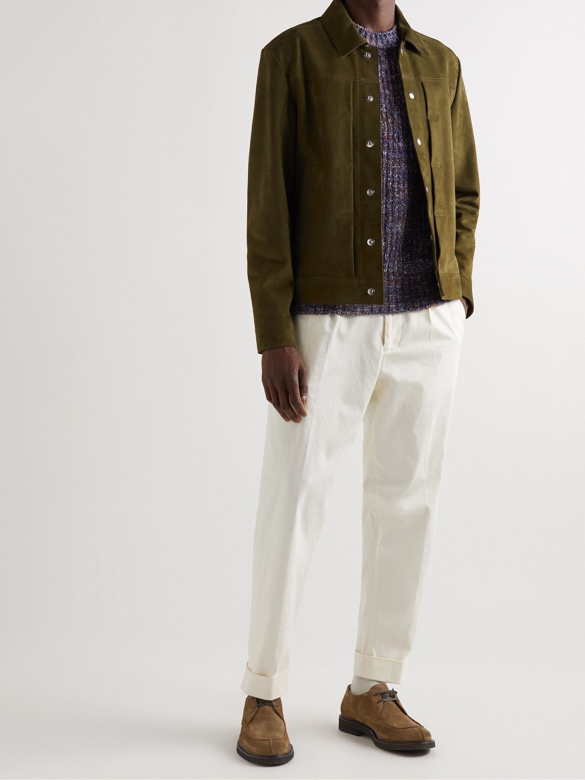 Mr P. - Andrew Split-Toe Suede Derby Shoes - Brown Mr P.