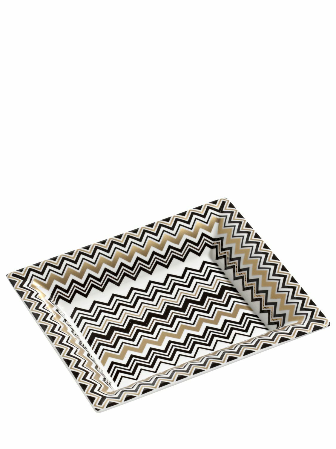 MISSONI HOME Zig Zag Gold Rectangular Tray Large Missoni Home