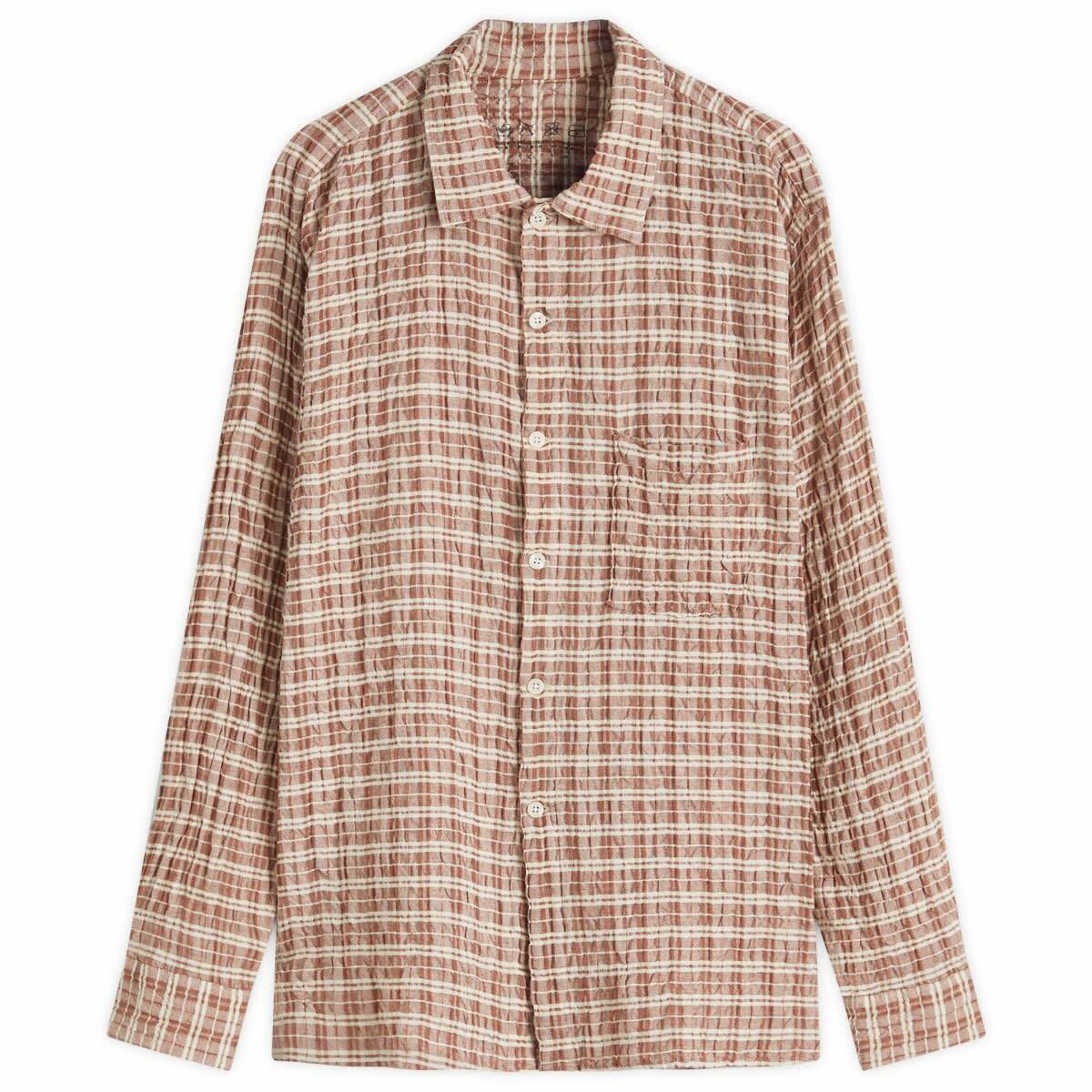 mfpen Men's Mechanic Check Shirt in Rusty Check mfpen