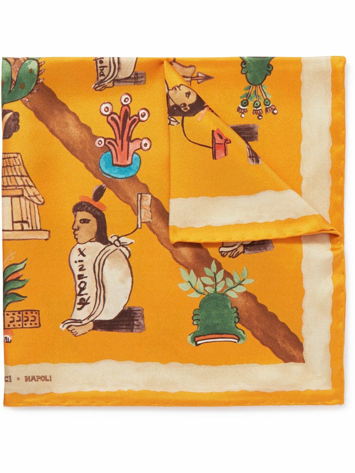 Rubinacci - Printed Silk-Twill Pocket Square Rubinacci