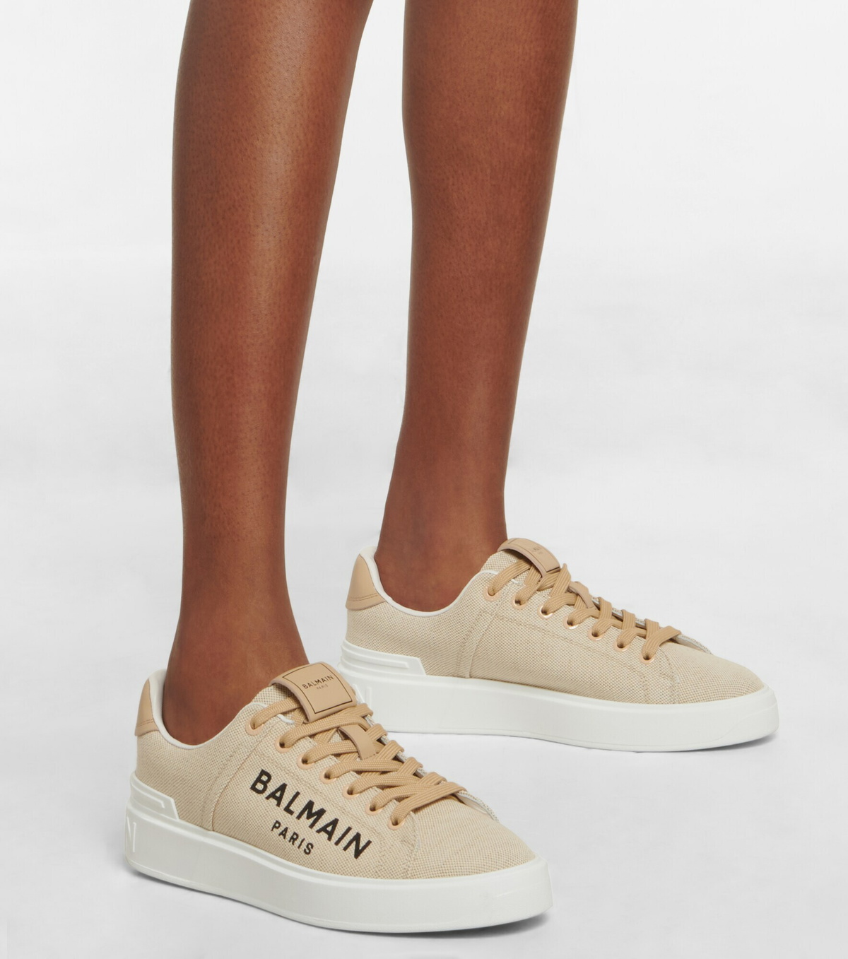 Balmain - B Court canvas and leather sneakers Balmain