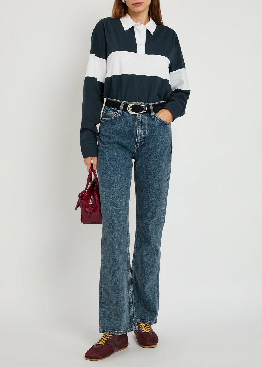 Rag & Bone Colour-block Cotton Polo top Stripe Rag and Bone