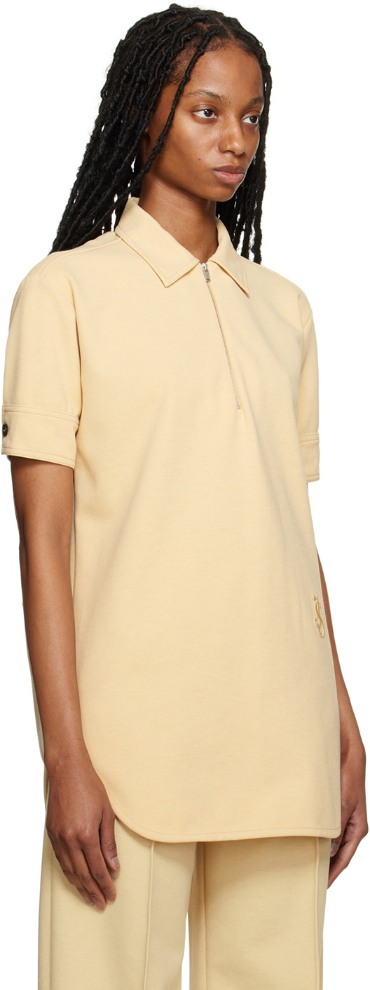 Jil Sander Yellow Embroidered Polo Jil Sander