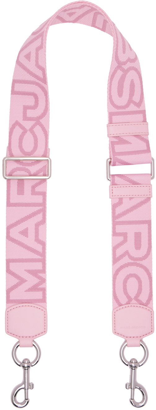 Marc Jacobs Pink 'The Outline Logo Webbing' Shoulder Strap Marc Jacobs