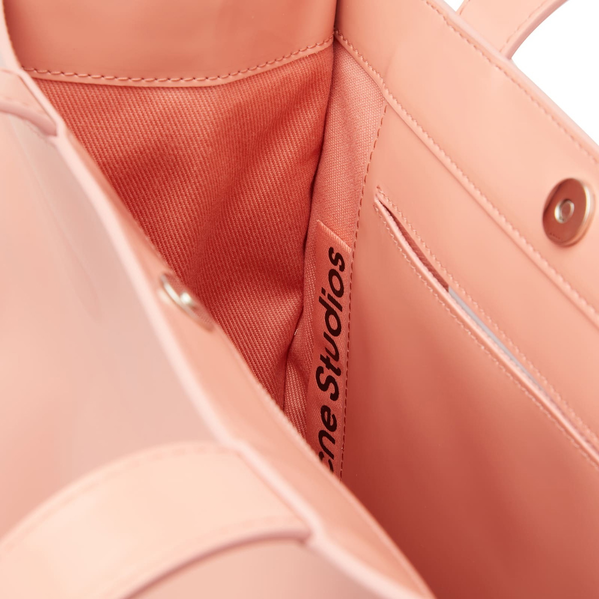 Acne Studios Women's Logo Shopper Portrait in Salmon Pink Acne Studios