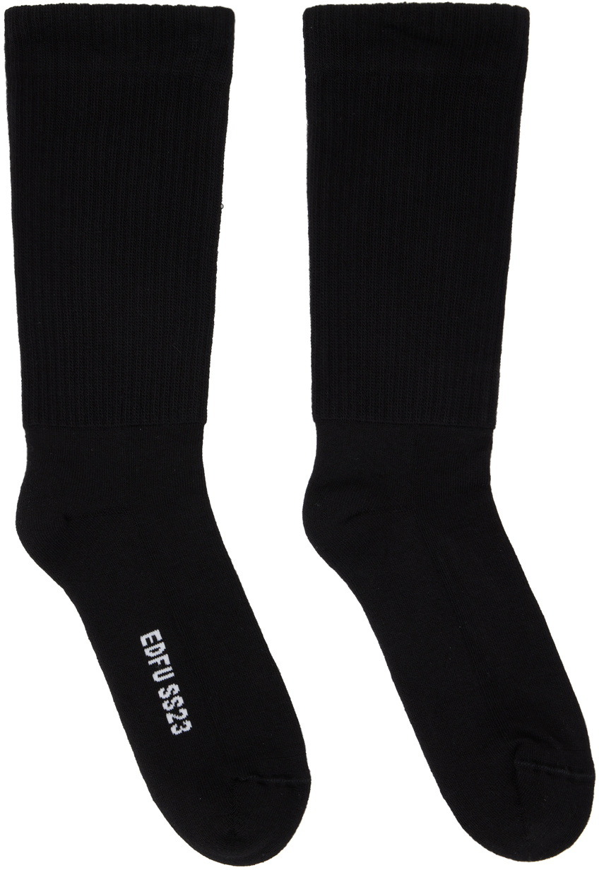 Rick Owens Black Mid-Calf Socks Rick Owens
