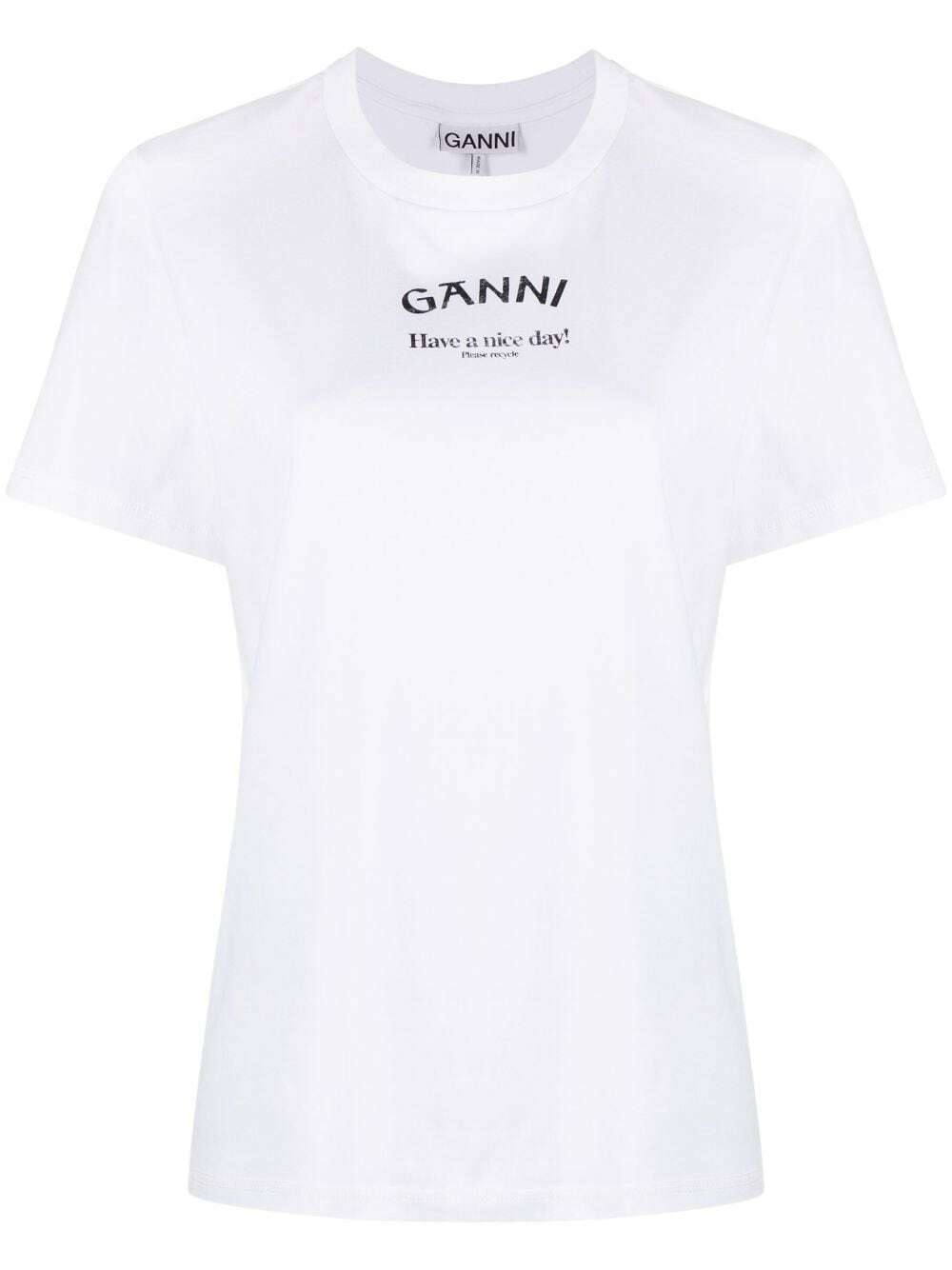 GANNI - Logo Organic Cotton T-shirt GANNI