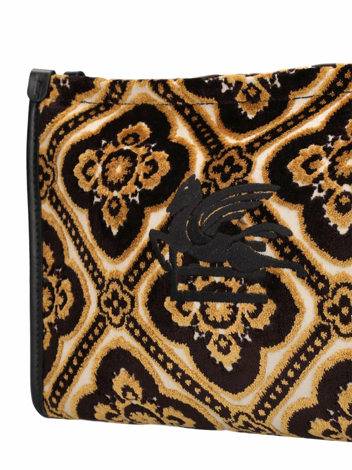 ETRO - Logo Embroidered Viscose & Cotton Clutch Etro
