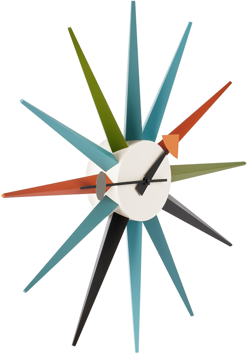 Vitra Multicolor Sunburst Clock Vitra