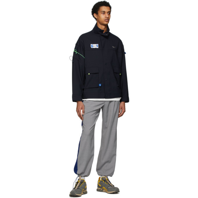 ADER error Navy Rivet Label Jacket ADER error