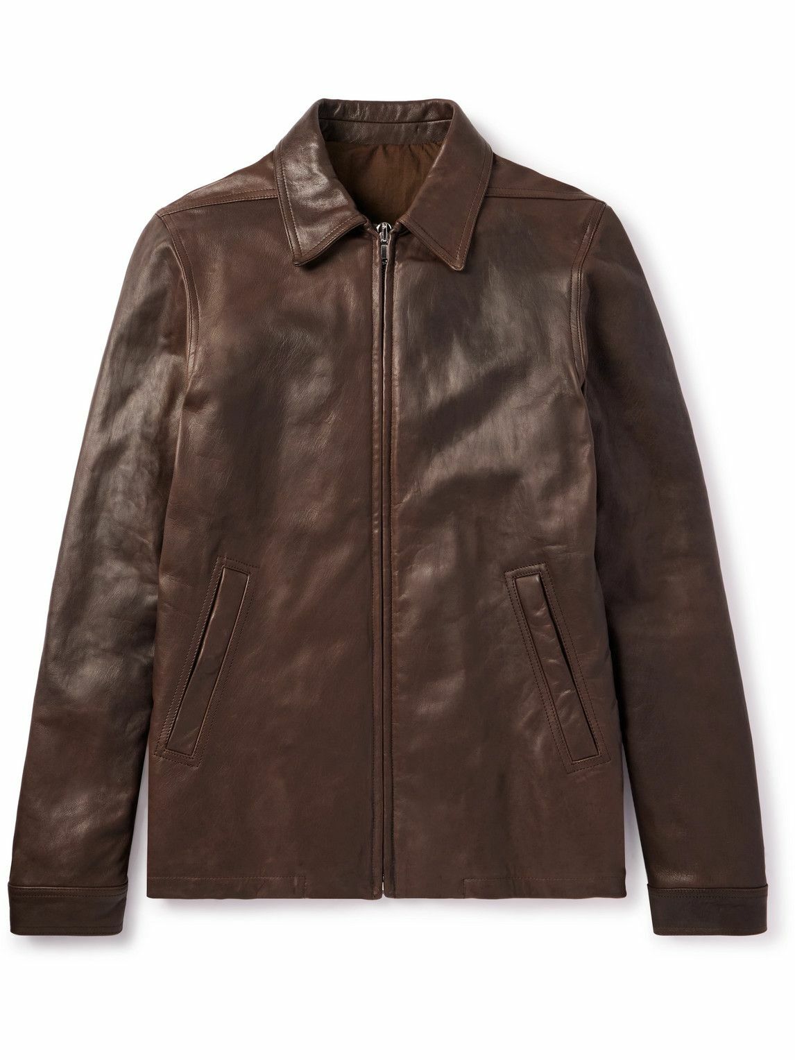 Rick Owens - Brad Leather Jacket - Brown Rick Owens