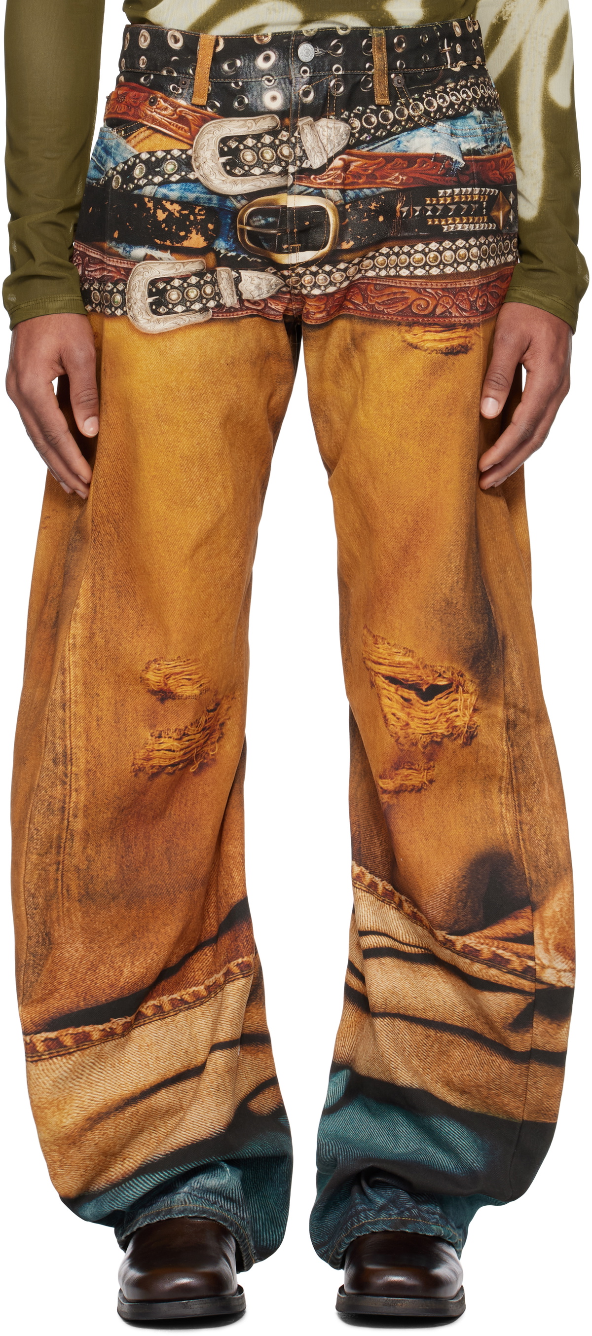 Acne Studios Orange Loose Fit 2006M Jeans Acne Studios