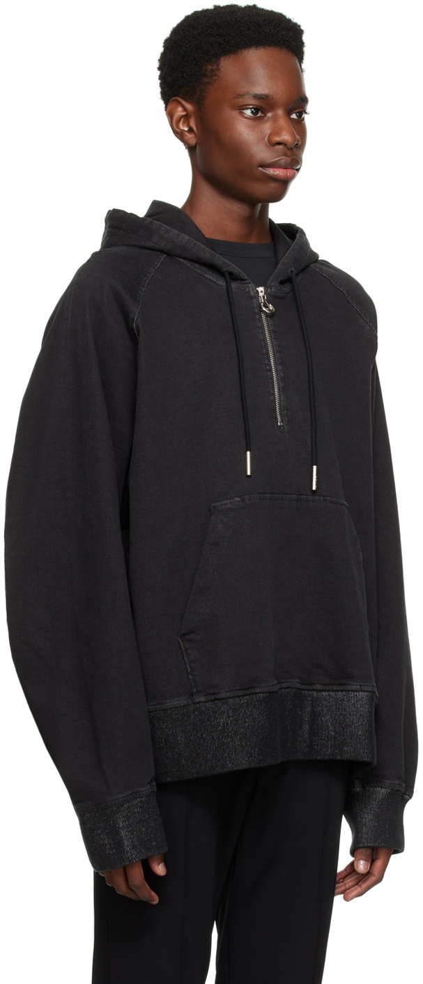Solid Homme Gray Oversized Hoodie Solid Homme