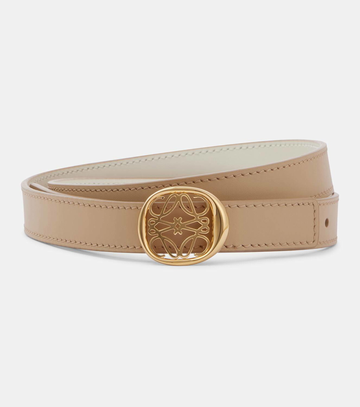 Loewe Anagram Ellipse reversible leather belt Loewe