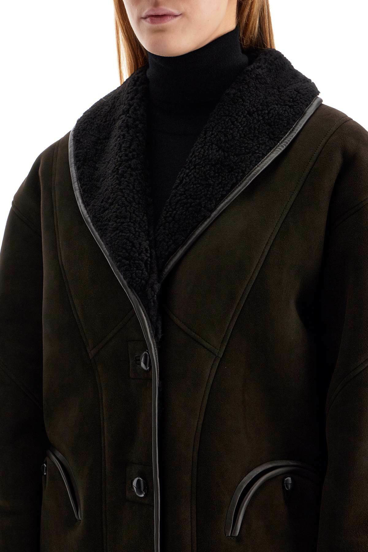 BLAZE MILANO shearling tatoosh coat Brown Blaze Milano