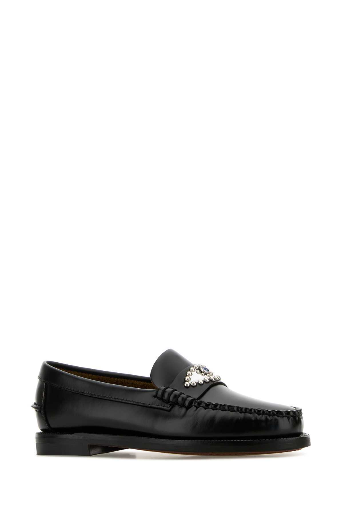 Sebago Black Leather Classic Dan Eye Loafers Sebago