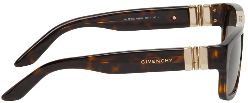 Givenchy Tortoiseshell GV Hinge Rectangular Sunglasses Givenchy