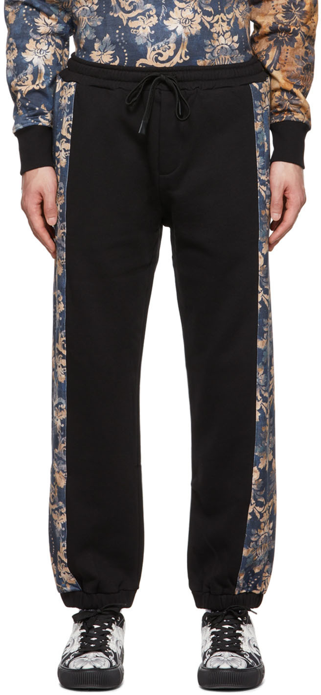 Versace Jeans Couture Black Tapestry Couture Lounge Pants Versace