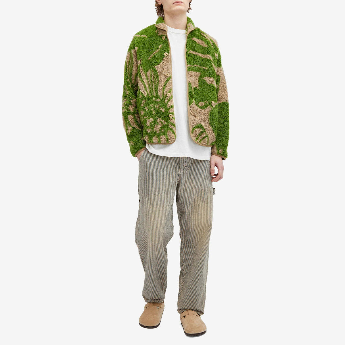 YMC Men's Beach Jacket in Sand/Green YMC